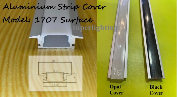 LED Channel Strip Light Aluminium Casing Profile Track Housing ...