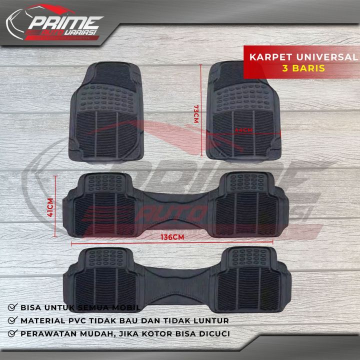 PRE ORDER - Karpet Karet Hitam 4pcs Universal karpet Mobil 3 Baris ...