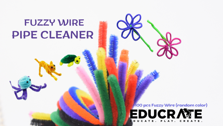 EducratePh 100pcs Fuzzy Wire / Pipe cleaner art craft for toddler kids ...