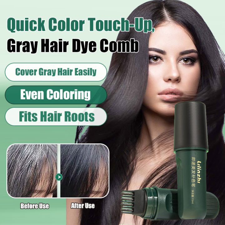 【Instant hair dye】Quick color touch-up and gray hair dye comb ...
