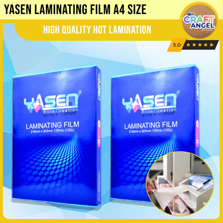 Laminating Film 100 Sheets Yasen A4 | Short | Long Size 125 / 250 ...