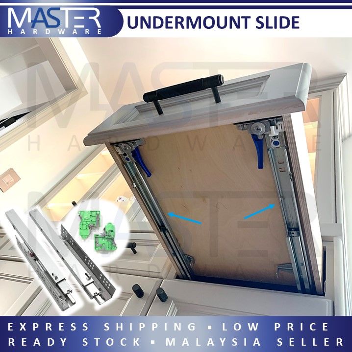Heavy Duty Undermount Drawer Slide With SOFT CLOSE Rail Laci Undermount ...