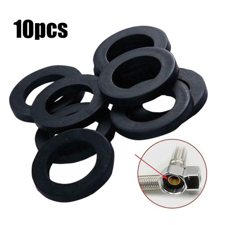 10pcs Rubber Washers Shower Hose Seal Rubber Washers 1/2" Pipe Bathroom ...