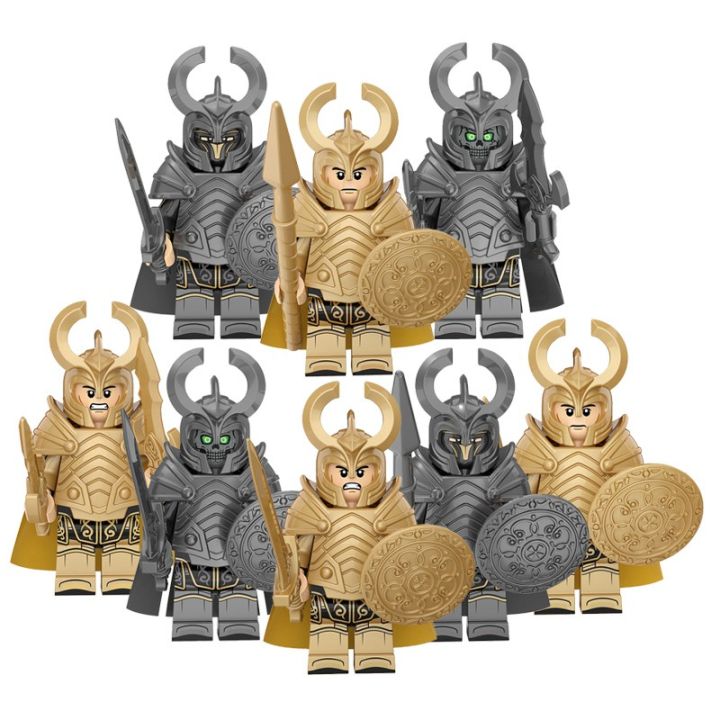 Asgard Medieval Soldier Knight Minifigures Building Blocks Toys For ...