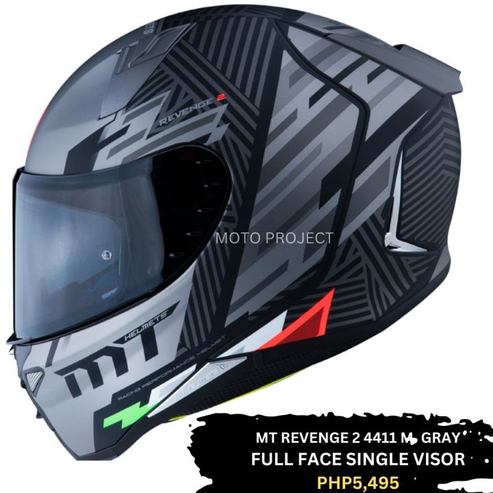 MT Helmets Full Face REVENGE2 4411 Gray | Lazada PH