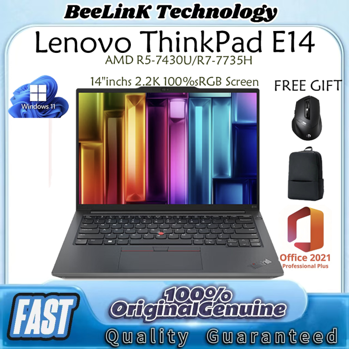 【Lenovo Local Warranty】Lenovo ThinkPad E14 Gen 5 Laptop | AMD R5-7430U ...