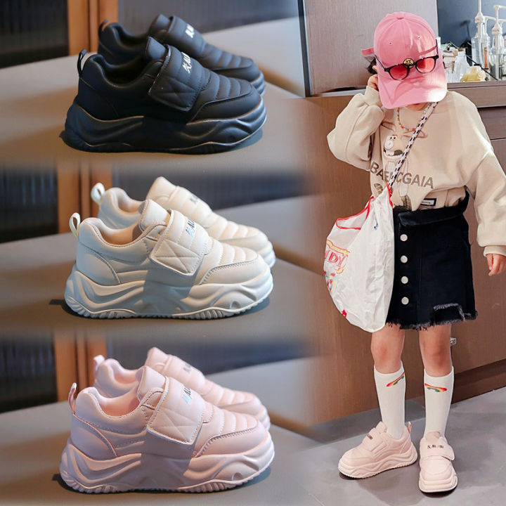 Sepatu Kets Kulit Anak Laki-laki Dan Perempuan Sederhana Dan Trendi ...