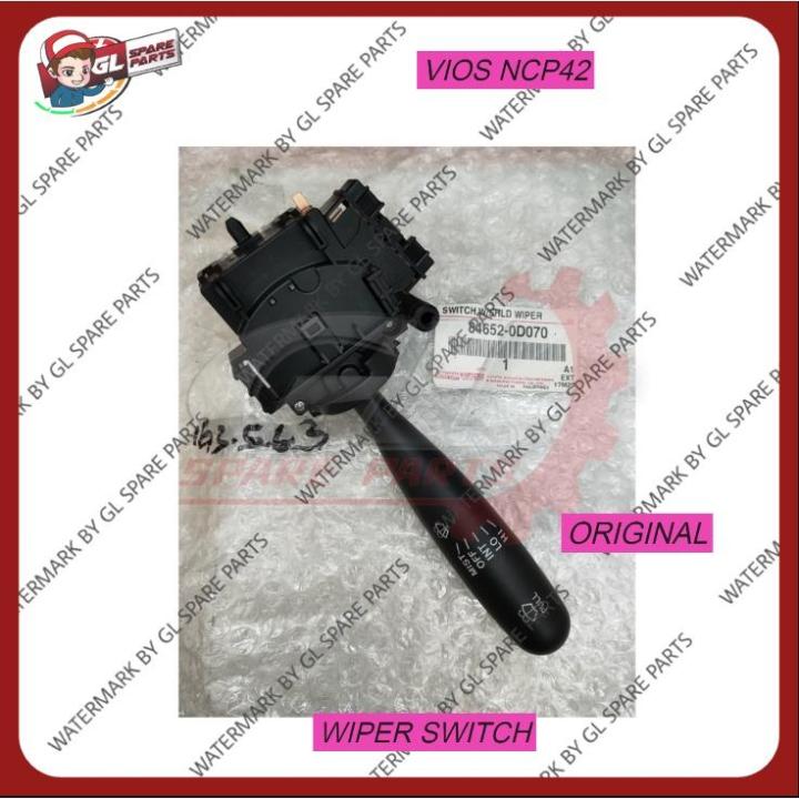 WIPER SWITCH ORIGINAL TOYOTA VIOS NCP42 84652-0D070 | Lazada