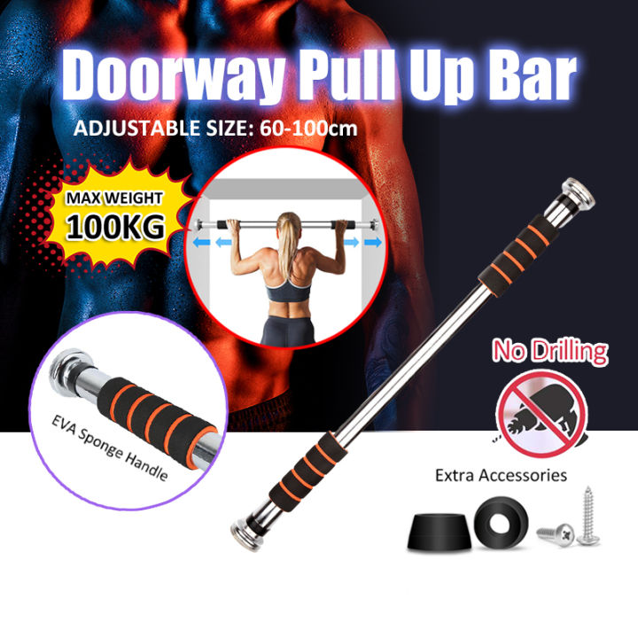 Adjustable Door-Way Pull up Gym Bar Home Horizontal Bar Max Load 100kg ...