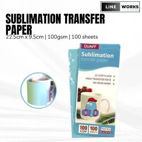 Lineworks - QUAFF Sublimation Transfer Paper 100GSM 22.5x9.5cm ...