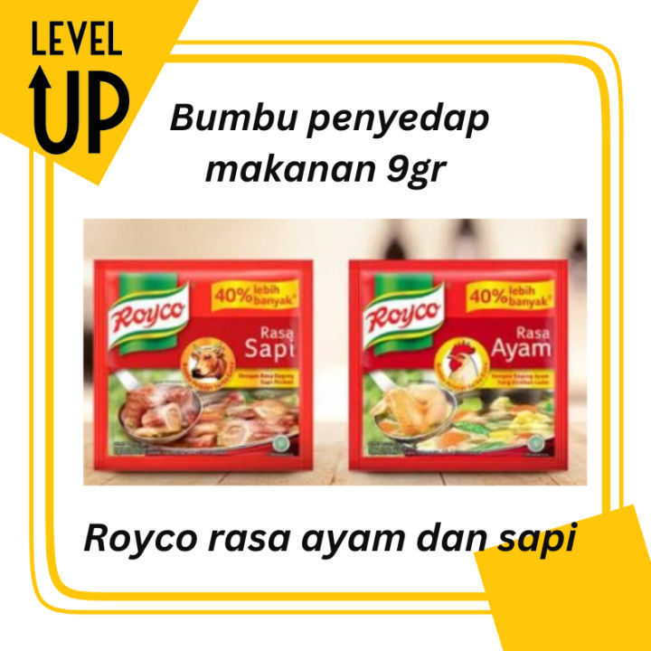 ROYCO kaldu AYAM dan kaldu SAPI sachet 1 RENCENG isi 12 | Lazada Indonesia