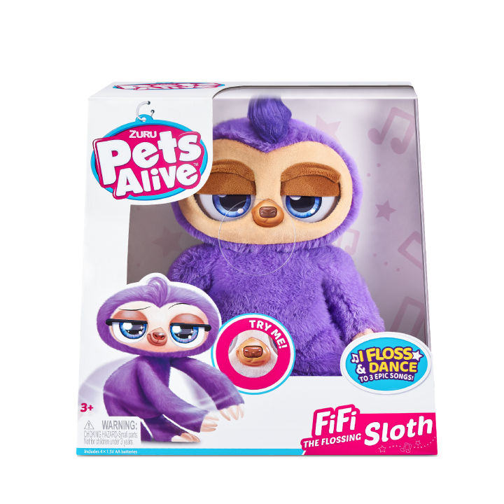 ZURU TOYS - PETS ALIVE ROBOTIC S1 FLOSSING SLOTH รุ่น 9516 | Lazada.co.th