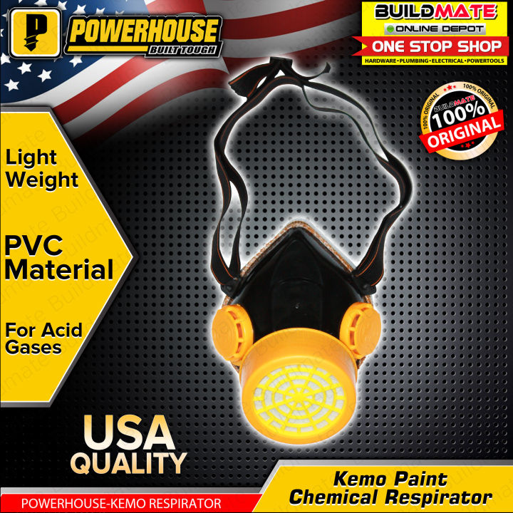 POWERHOUSE KEMO Paint Chemical Respirator Protective Mask Dust Chemical ...