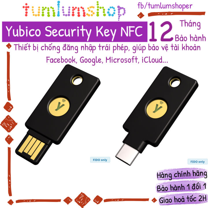 Thiết bị xác thực phần cứng Yubico Security Key NFC giúp bảo vệ tài ...