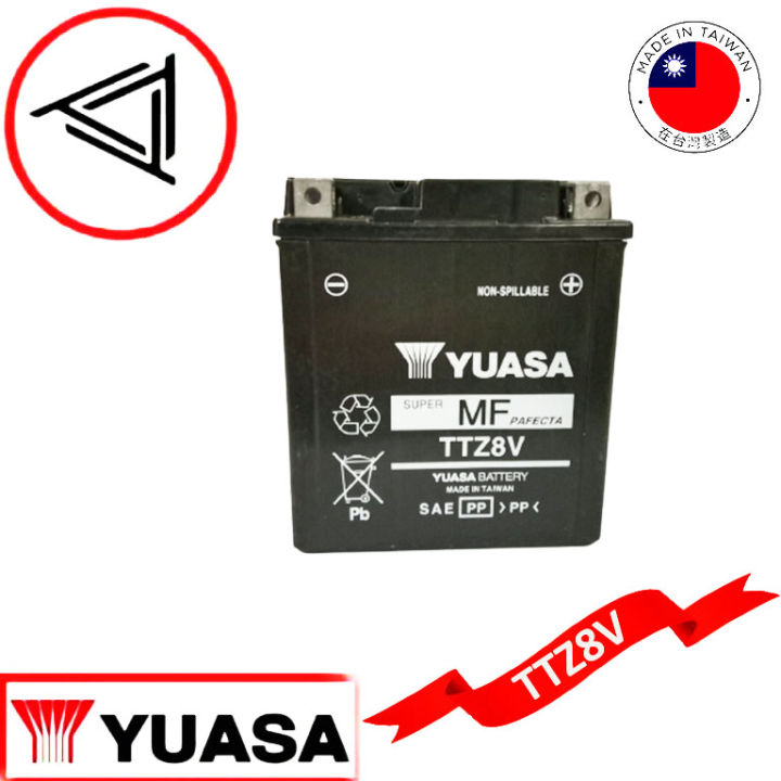 YUASA TTZ8V (YTZ8V) Motorcycle Battery (Made in Taiwan) | Lazada PH