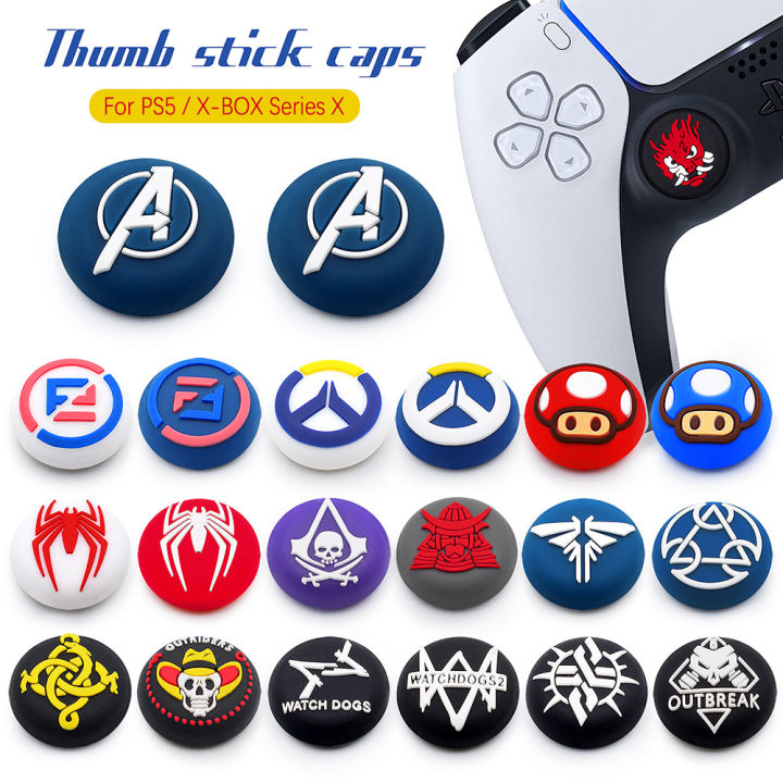 2PCS PS5/PS4 /Xbox Series X คอนโซล Thumb Analog Stick Grip ซิลิโคนปุ่ม ...