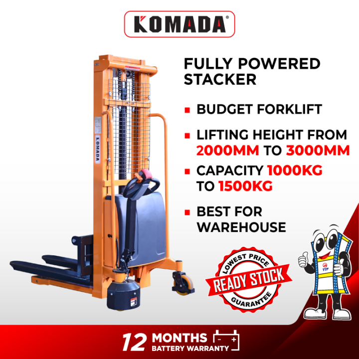 Komada Economic Pro Powered Stacker 1.5 Ton/ warehouse material ...