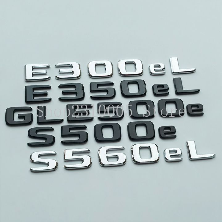 2017 Letters E300eL E350eL S500eL S560eL GLC350e GLE350e GLE500e ABS Emblem for Mercedes Benz ...