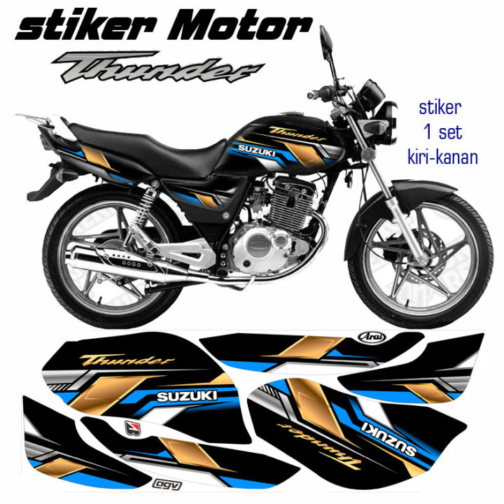 STRIPING Sticker VARIASI SUZUKI THUNDER Variasi Stiker Motor Keren ...