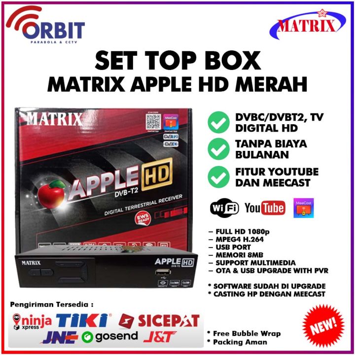 SET TOP BOX MATRIX APPLE MERAH | Lazada Indonesia