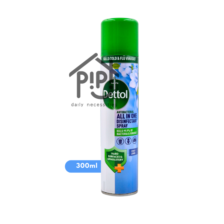 Dettol All In One Disinfectant Spray Crisp Linen (Blue) 300ml (Exp date ...