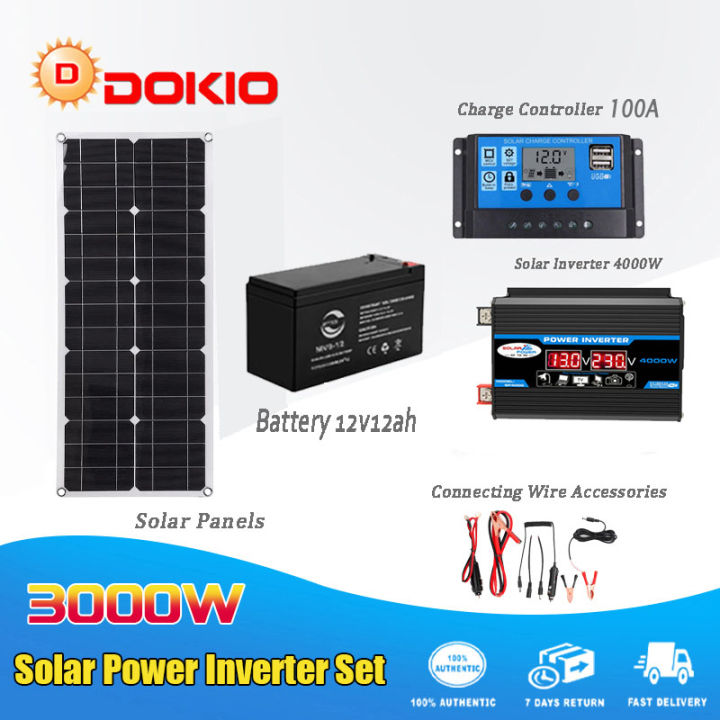 220V Solar Panel Station System 18V Solar Panel Set With Battery and ...