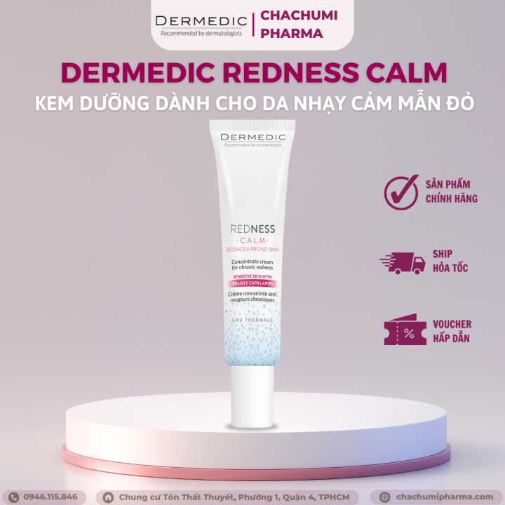 [TPHCM] Kem Dưỡng Cho Da Nhạy Cảm DERMEDIC REDNESS CALM ROSACEA PRONE ...