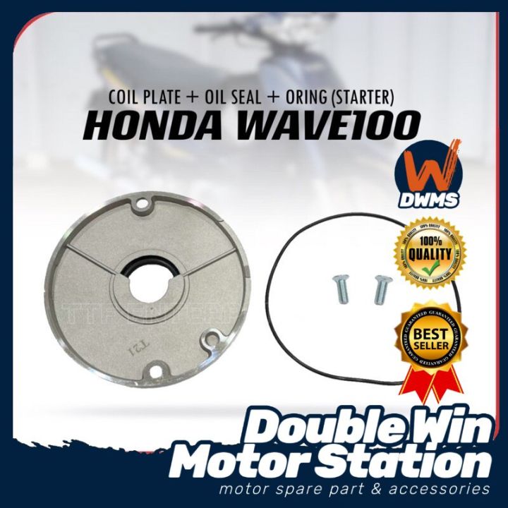HONDA WAVE100 COIL PLATE + OIL SEAL + ORING (STARTER) | Lazada