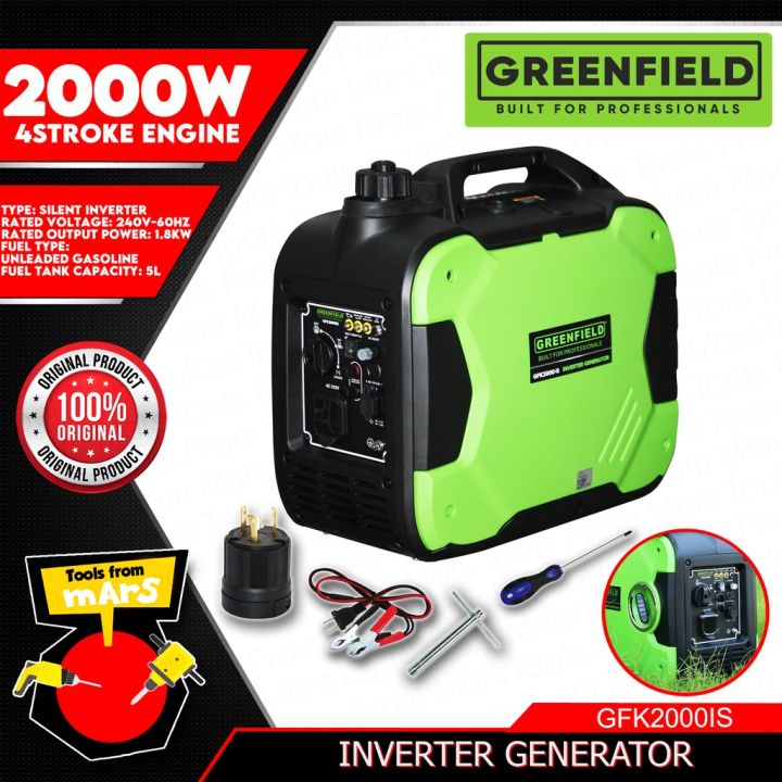 GREENFIELD 2000W Inverter Gasoline Generator GENSET 60HZ SMART RPM ...