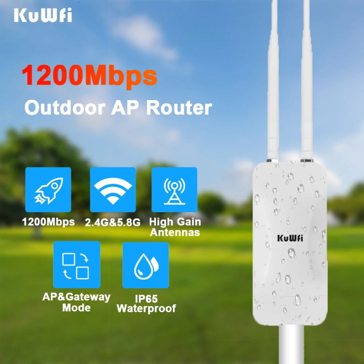 sdkjf KuWFi 1200Mbps Outdoor Dual Band Wireless Wi-Fi Access Point AP ...