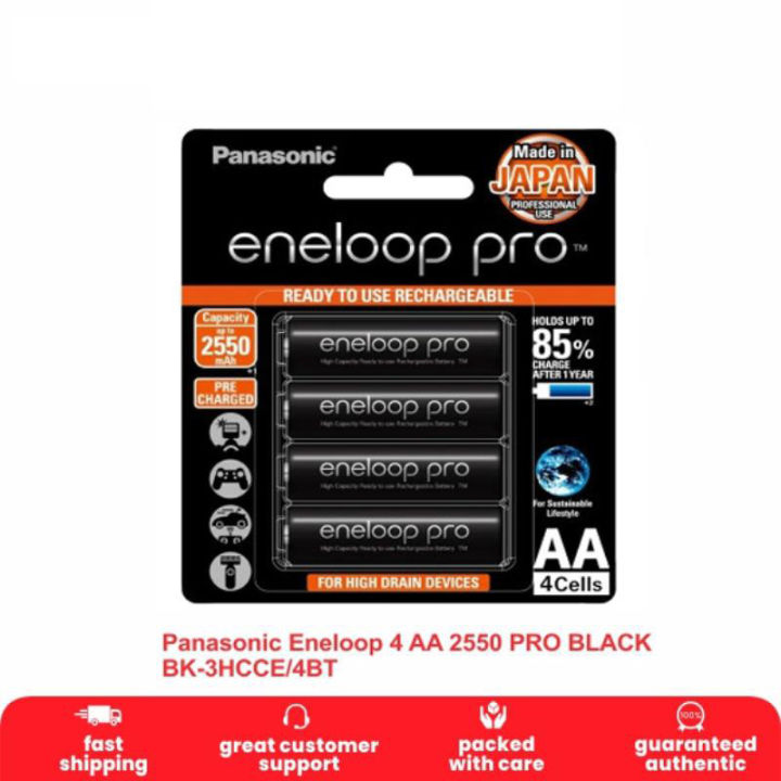Panasonic Eneloop Original Rechargeable Battery 1.2V AA NI-MH Black ...