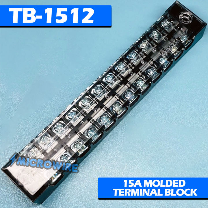 MW 15A Terminal Block TB-1512 – 12-Pin Molded Type, 600V (Per Piece ...