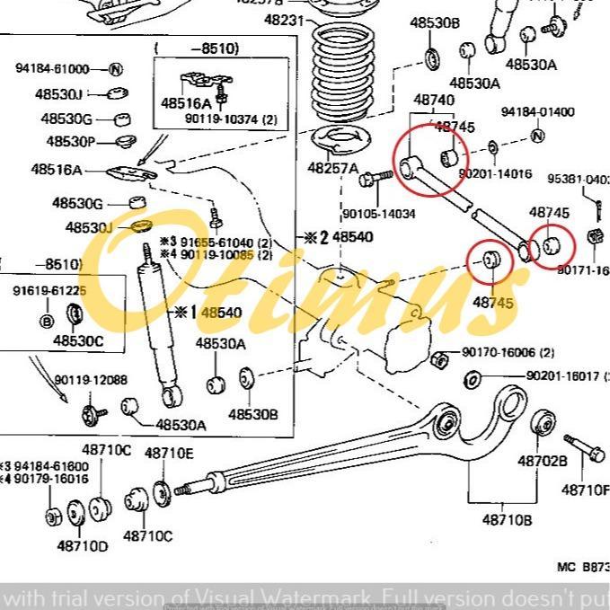 TOYOTA LAND CRUISER LJ70 RJ70 1984-1989 REAR LATERAL ARM BUSH | Lazada