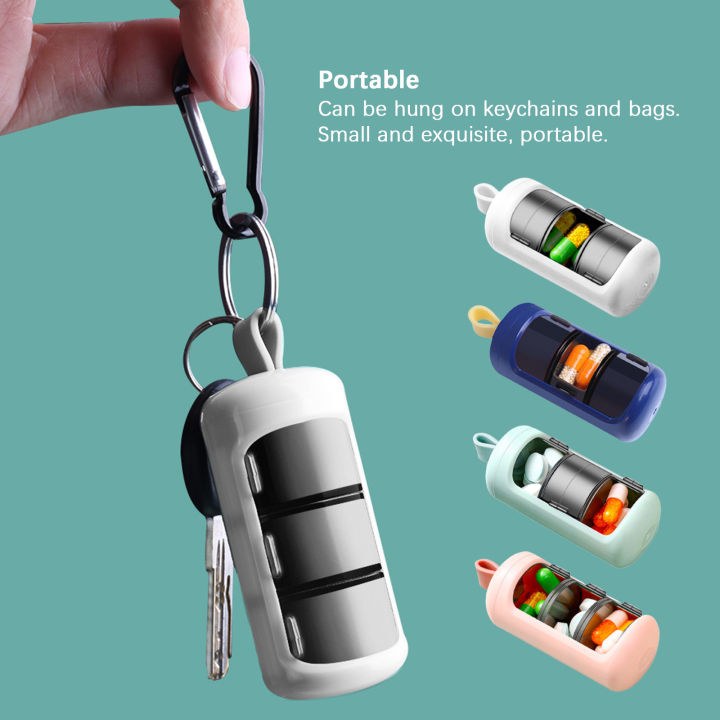 3 Grids mini Pills Portable Weekly Pill Case Dispenser Sealing Box Can ...