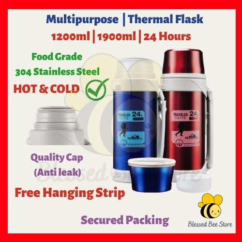 Blessed Bee Household thermos Kettle Glass Vacuum Flask Thermos With ...