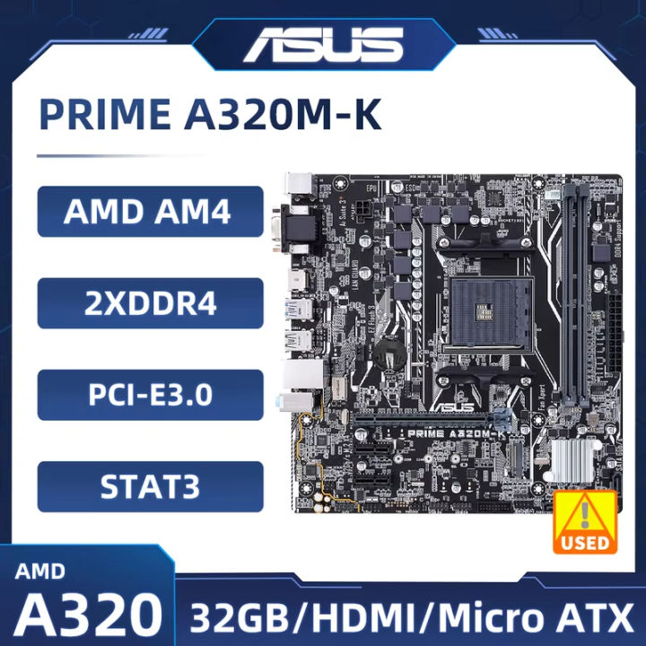 ASUS PRIME A320M-K Motherboard Socket Am4 Pcie Ddr4/A320 Gaming ...