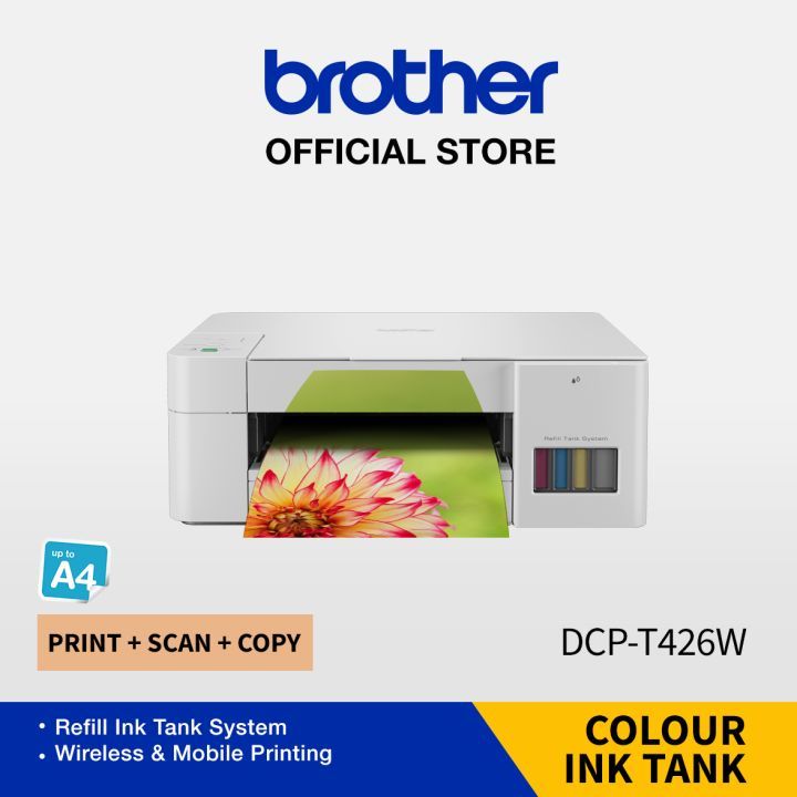 Brother DCP-T426W Ink Tank Printer | A4 3-in-1 Wireless Colour Ink Tank ...