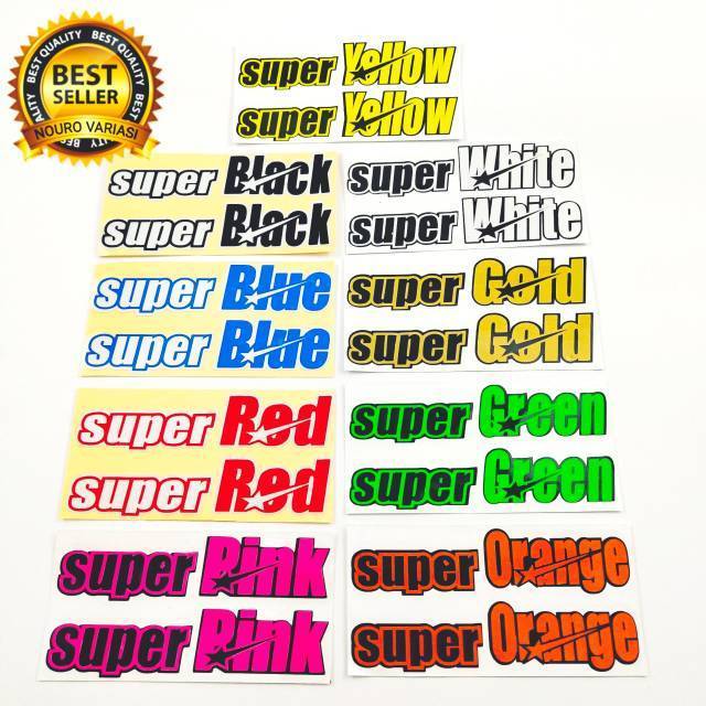stiker cutting SUPER BLACK ORANGE RED YELLOW WHITE BLUE PINK GOLD ...
