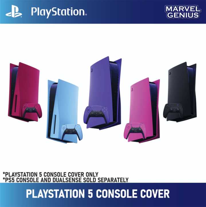 PLAYSTATION 5 CONSOLE COVER I PS5 DIGITAL / DISC CASE COVERS (SILVER ...