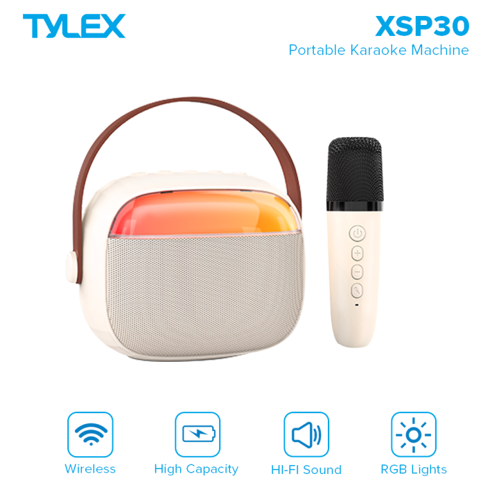 TYLEX XSP30 PORTABLE KARAOKE MACHINE WIRELESS HIGH CAPACITY HIFI-SOUND ...