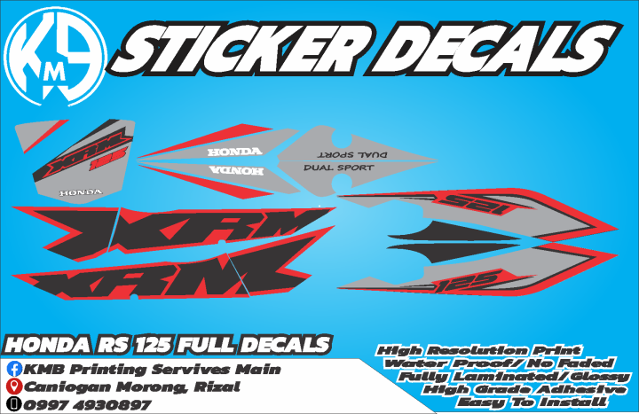HONDA XRM 125 STICKER DECALS | Lazada PH
