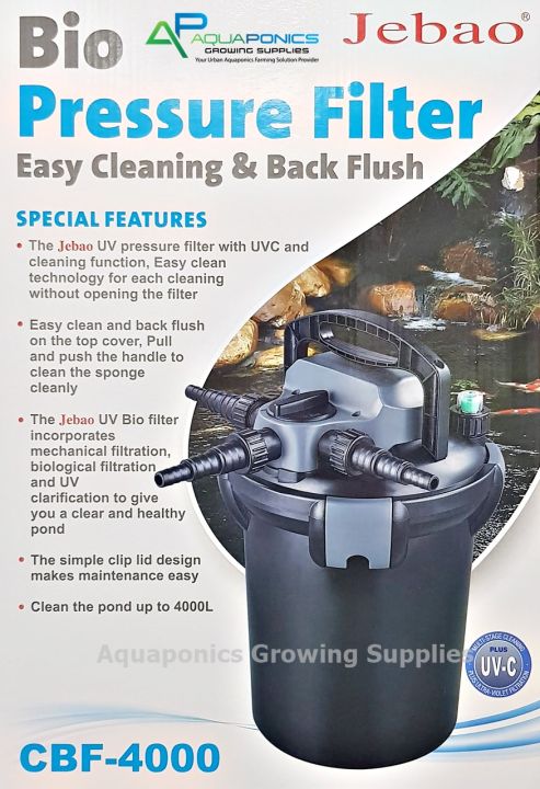 Outdoor Pond Filter Jebao CBF-4000 / CBF-6000 UV Light Canister Filter ...