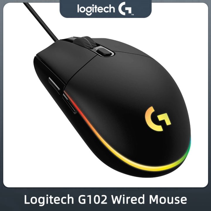 Original Logitech G102 Light Sync Wired Gaming Mouse With Customizable ...