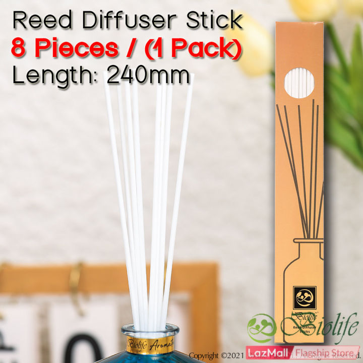 Biolife 8 Pieces 240mm Reed Diffuser Stick (White Colour) for Essential ...
