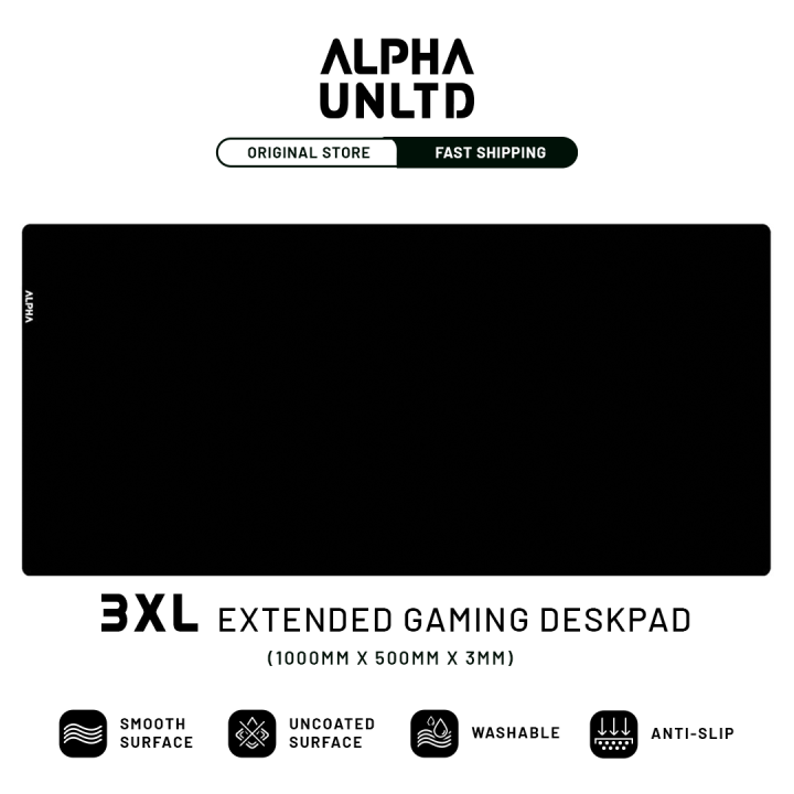 Alpha Unltd Gaming Mousepad 3XL | (1000x500x4mm) | Standard (Speed ...