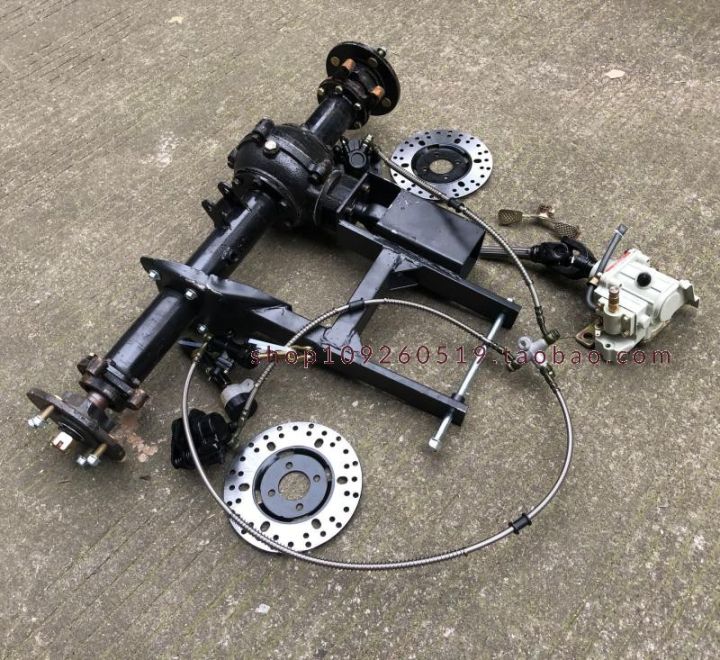 Two-wheeled modified three-wheeled four-hole motorcycle ATV kart axle ...