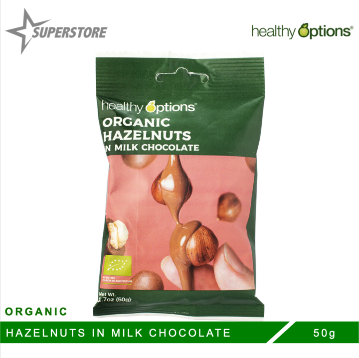 Healthy Options Organic Hazelnuts in Milk Chocolate 50g | Lazada PH