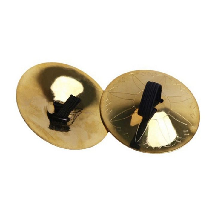 4 Pieces Copper Finger Cymbals, Small Finger Cymbals for Belly Dancing ...