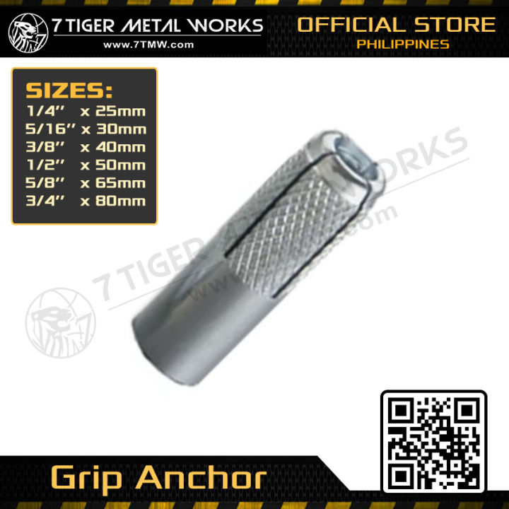 Drop In Grip Anchor 1/4 to 3/4 inch / Expansion Bolt / Mechanical ...