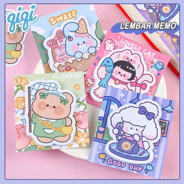 sticky note saku kertas saku lengket/30 lembar Memo & sticky note lucu ...